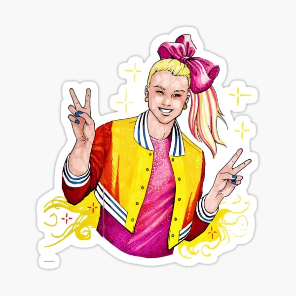 "jojo siwa drawing art" Sticker by kattiejerde | Redbubble