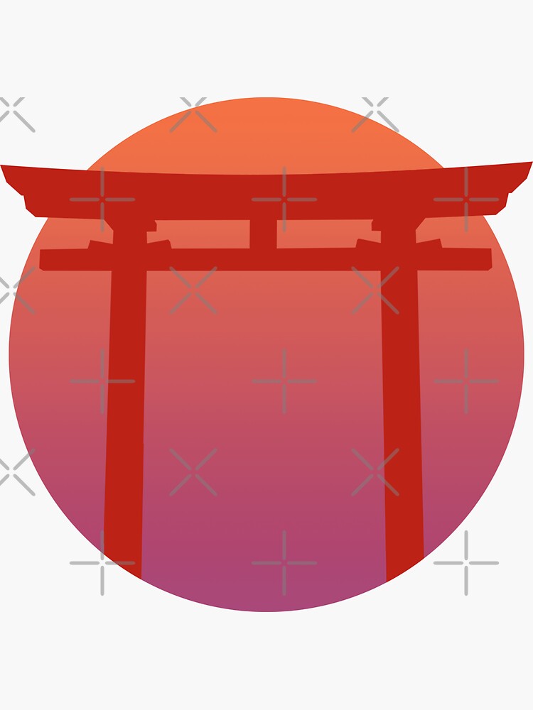 "Red Japanese Torri Gate - Sunset - Zen - Japanese Minimal - Religious ...