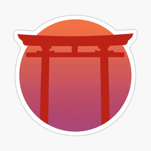 "Red Japanese Torri Gate - Sunset - Zen - Japanese Minimal - Religious ...