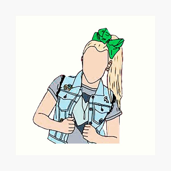 "jojo siwa drawing" Art Print for Sale by kattiejerde | Redbubble