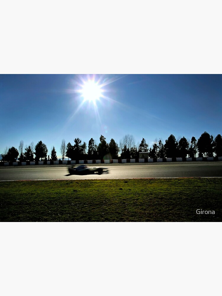 Formula One racing at Montmelo circuit in Spain Premium Matte Vertical ...