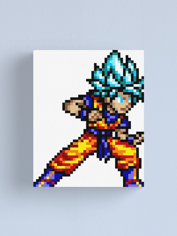 "8 BIT SSJ GOD Goku" Canvas Print by Madoka99 | Redbubble