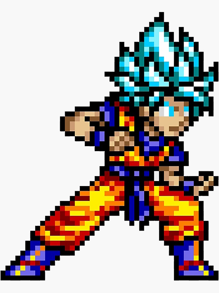 "8 BIT SSJ GOD Goku" Sticker for Sale by Madoka99 | Redbubble