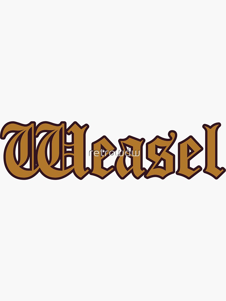 "Weasel" Sticker by retrowdw | Redbubble