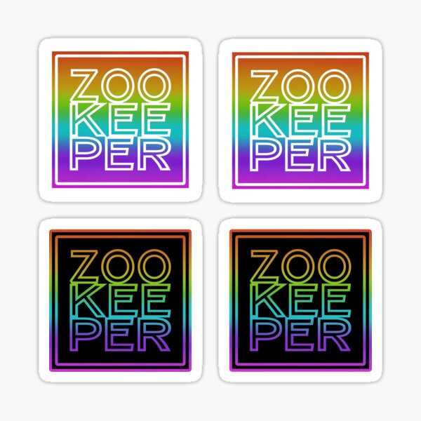 "Zookeeper text box - rainbow background" Sticker for Sale by GeoCreate ...
