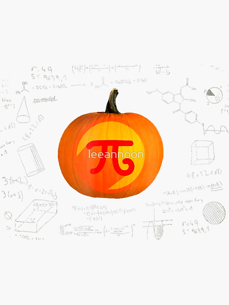 "Math Teacher Pumpkin Pi Pie Day Workout Day" Sticker for Sale by ...