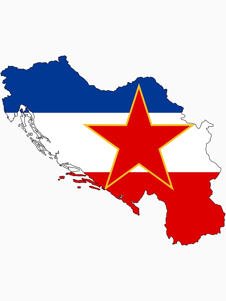 "Flag-map of Yugoslavia" T-shirt for Sale by nikowned | Redbubble ...