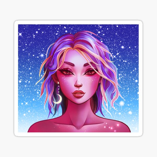 "Space Girl " Sticker by FabsDesign | Redbubble