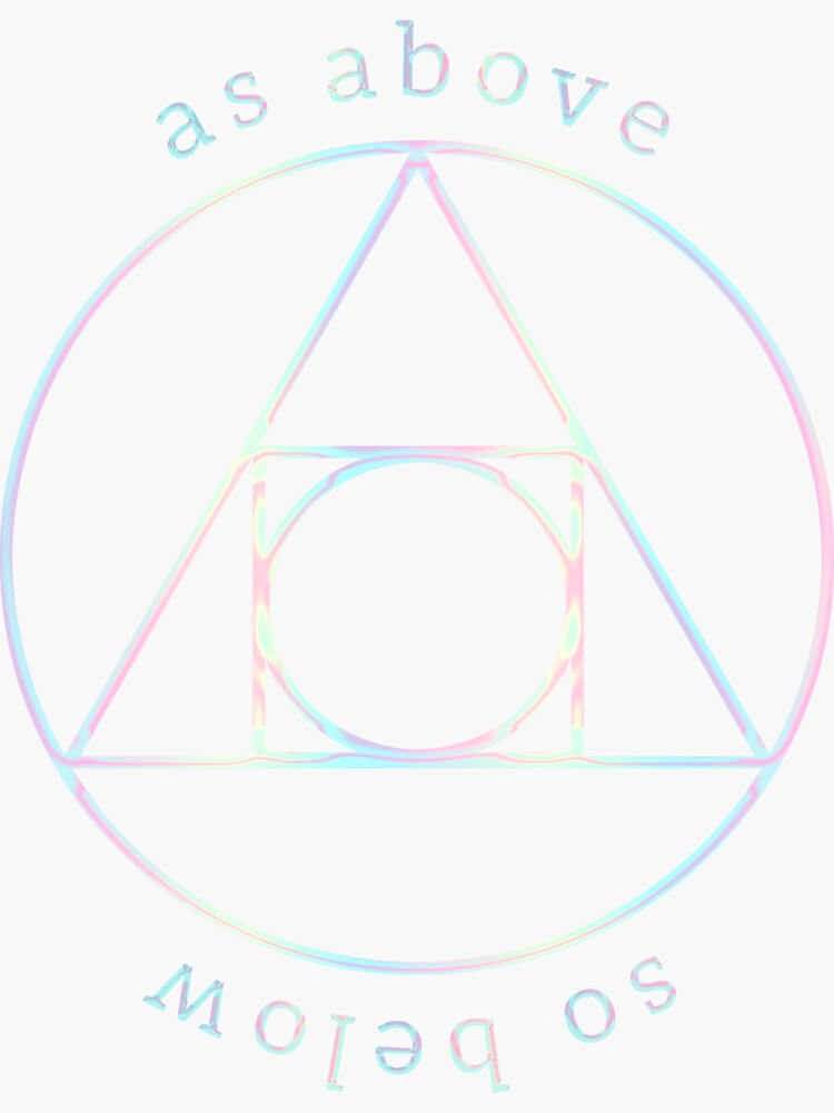 "As Above So Below Philosopher's Stone Alchemy Hermetics" Sticker for ...