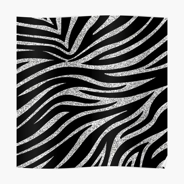"Glitter Zebra Print" Poster for Sale by LMPDrawings | Redbubble
