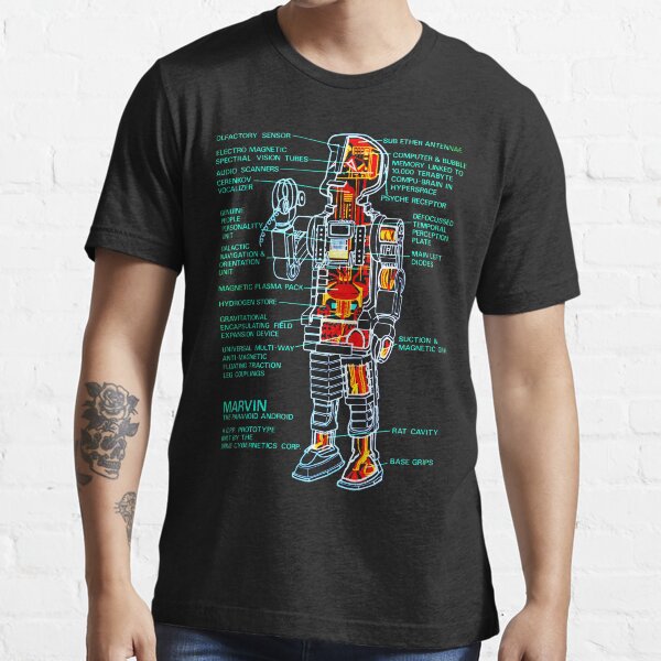 "Marvin The Paranoid Android Cross-Section" T-shirt for Sale by ddogsis ...