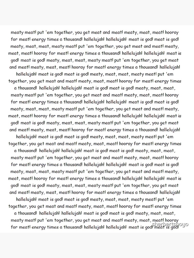 "meat is god - haikyuu!!" Art Print for Sale by sherbertshoyo | Redbubble