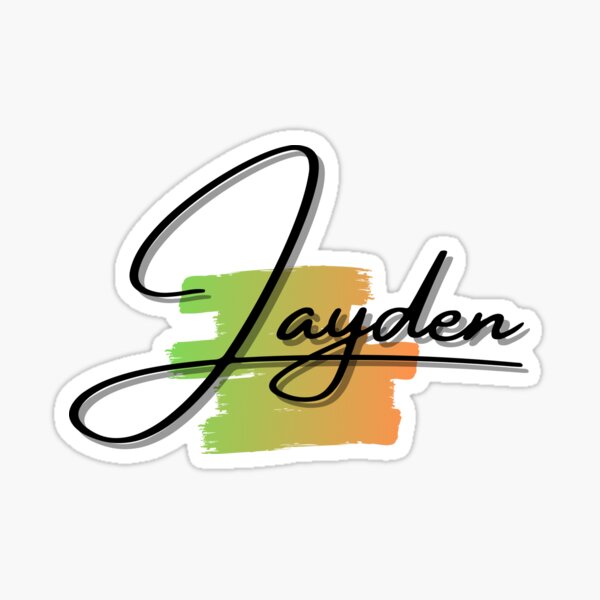 "Jayden" Sticker for Sale by MarcusLawrence5 | Redbubble