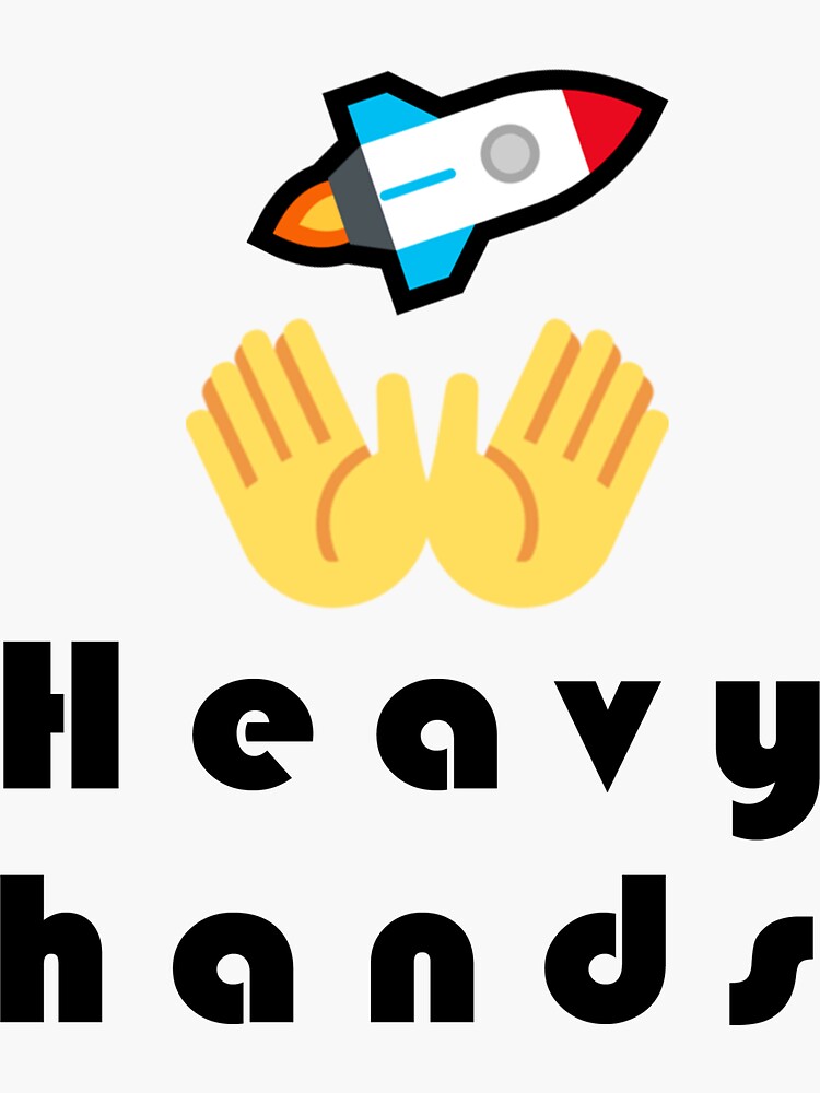"heavy hands" Sticker by Inksam | Redbubble