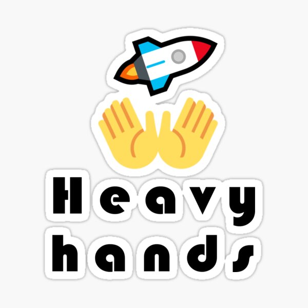"heavy hands" Sticker by Inksam | Redbubble