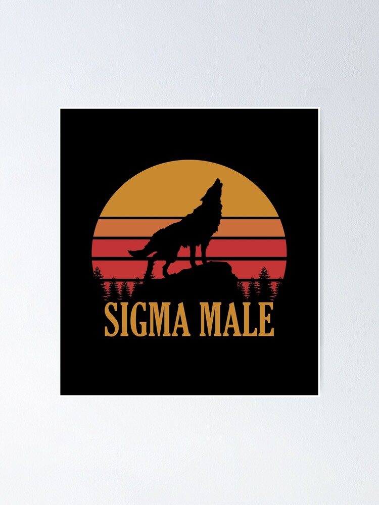 "Sigma Male Vintage" Poster for Sale by AlmondArtsy | Redbubble