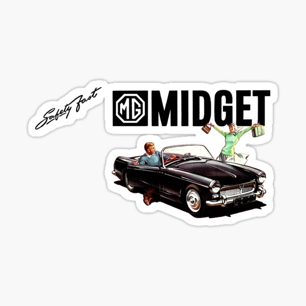 "MG MIDGET" Sticker for Sale by ThrowbackM2 | Redbubble