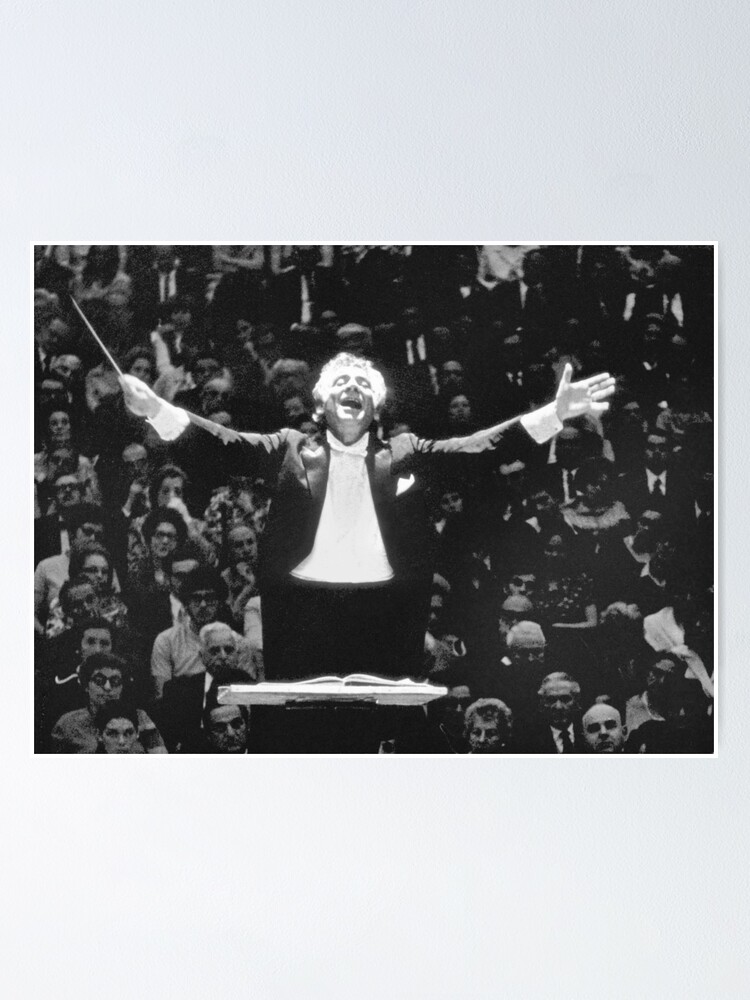 "Classical Music Conductor and Composer Leonard Bernstein, " Poster for ...