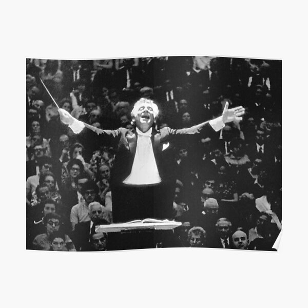 "Classical Music Conductor and Composer Leonard Bernstein, " Poster for ...