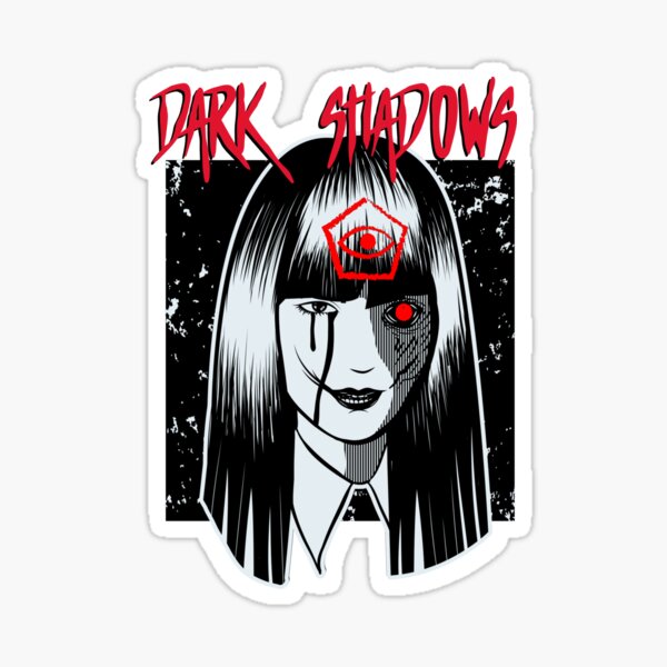 "Dark Shadows Horror Manga" Sticker by SelmaContreras | Redbubble