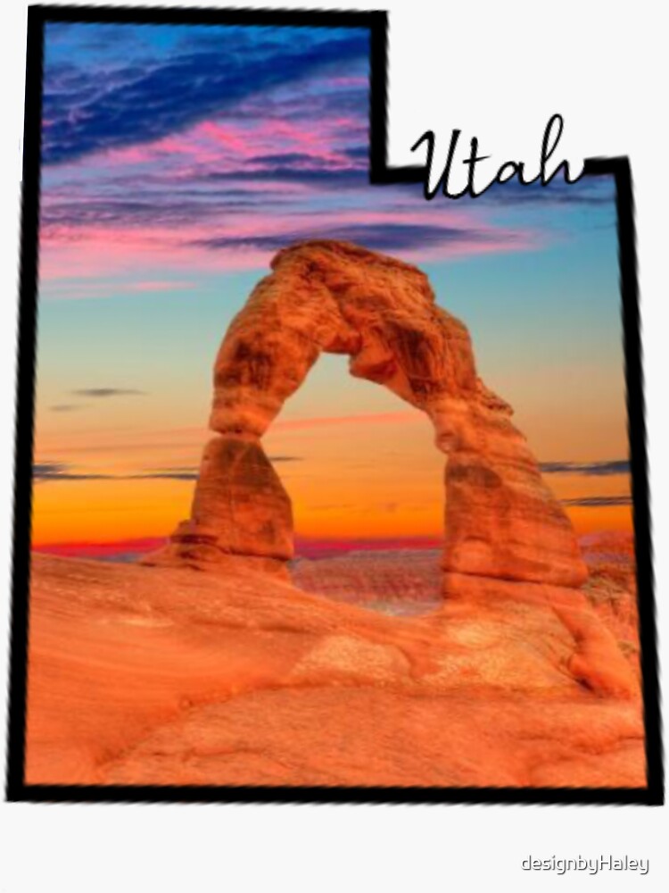 "Utah state" Sticker by designbyHaley | Redbubble
