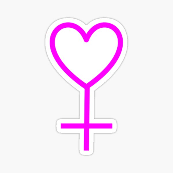 "FEMALE HEART SYMBOL" Sticker for Sale by freyadolch | Redbubble