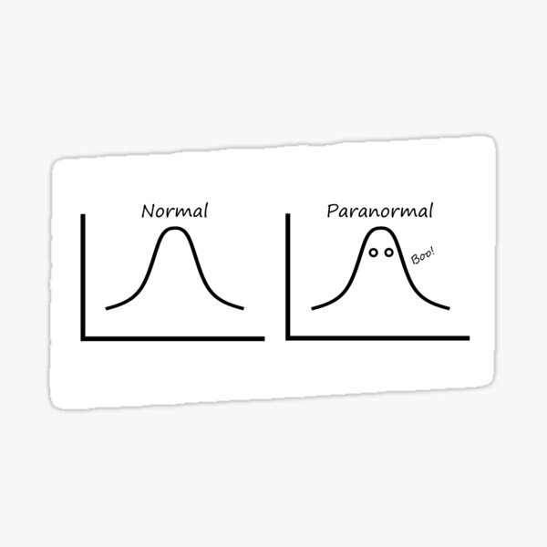 "Paranormal Distribution Curve" Sticker by sim2kid | Redbubble