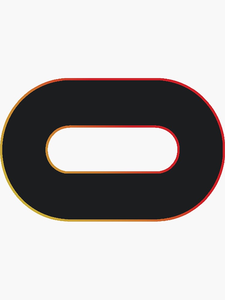 "Yellow-Red Outline Oculus VR Logo" Sticker for Sale by VRStickers ...