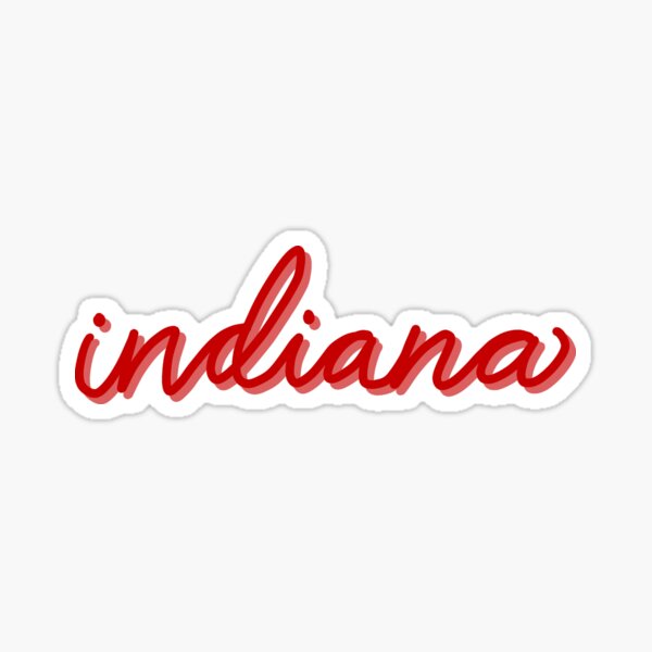 "Indiana" Sticker for Sale by justiiiinaa | Redbubble