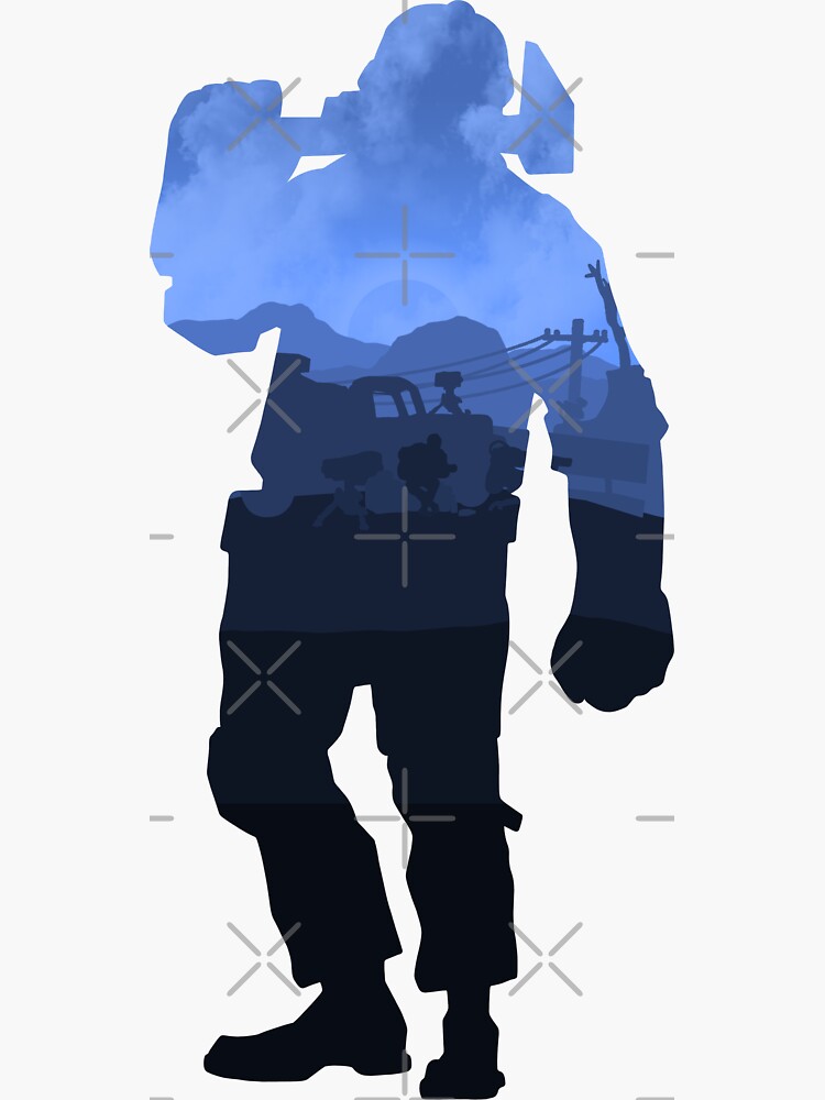 "Team Fortress 2 Blue Engineer" Sticker for Sale by AstriumArt | Redbubble