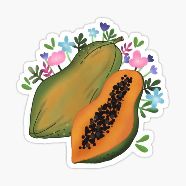 "Papaya Floral Art, Papayas and Flowers, Blooming Papayas, Fruit Design ...
