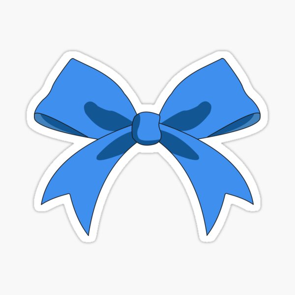 "blue bow" Sticker by ZiphGames | Redbubble