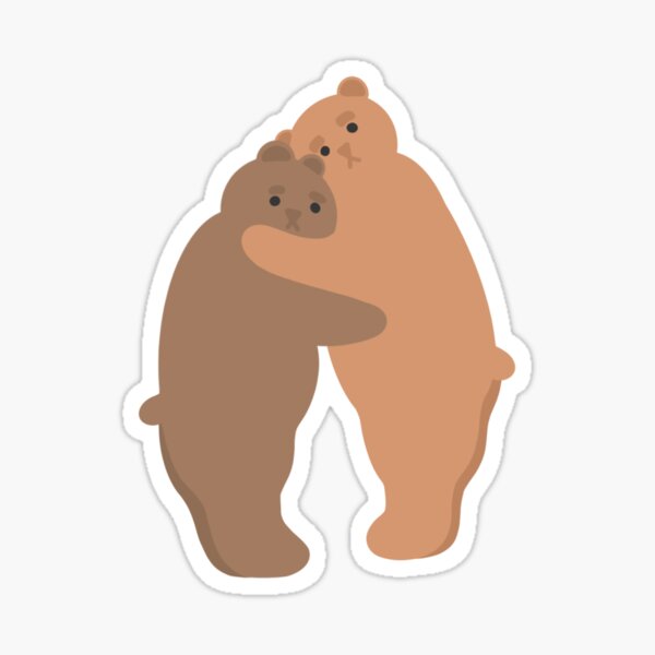 "Bears Hugging" Sticker by EmmaHaecker | Redbubble