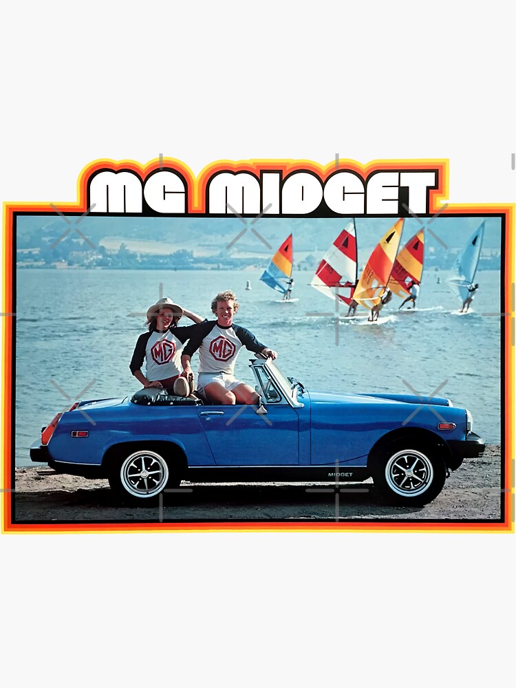 "MG MIDGET" Sticker for Sale by ThrowbackM2 | Redbubble