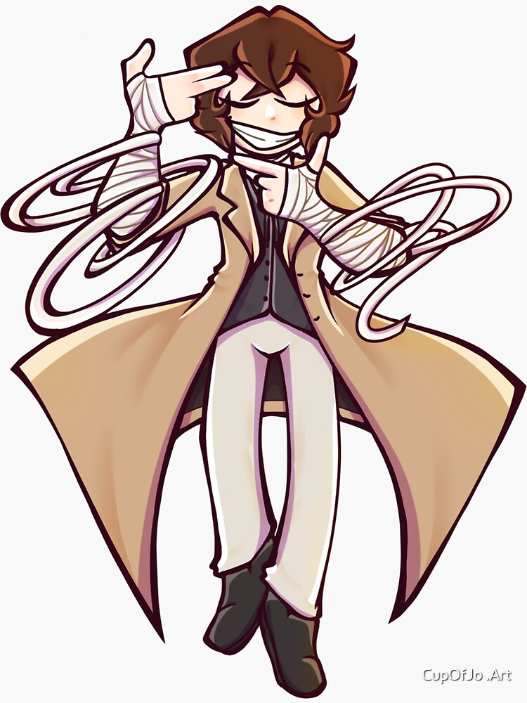"Dazai Osamu" Sticker for Sale by dizzycake | Redbubble