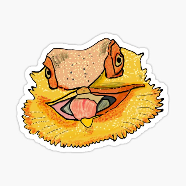 "Bearded Dragon" Sticker for Sale by Mark-Ewbie | Redbubble