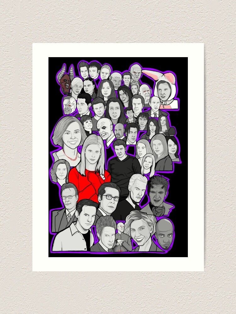 "buffy the vampire slayer/Angel character collage" Art Print by ...