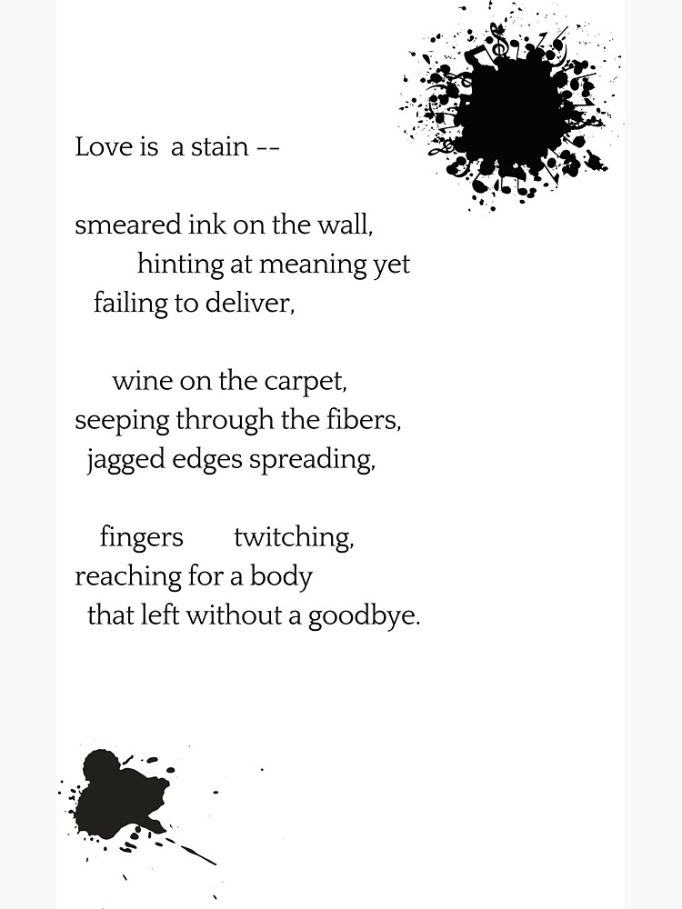 "Love is a Stain" Sticker for Sale by Lfaulk | Redbubble