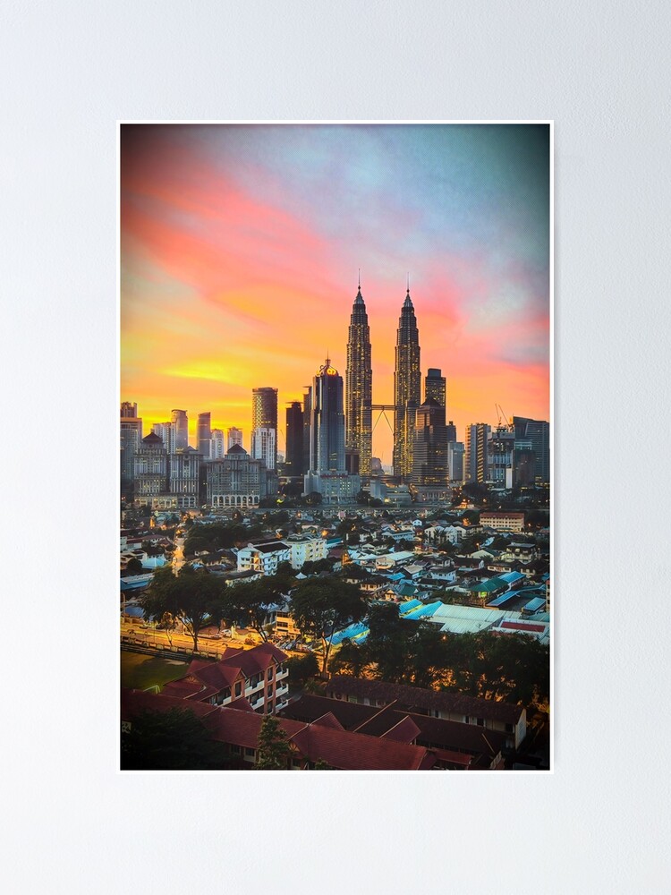 "KLCC over a Malaysian sunset" Poster by codepuns | Redbubble