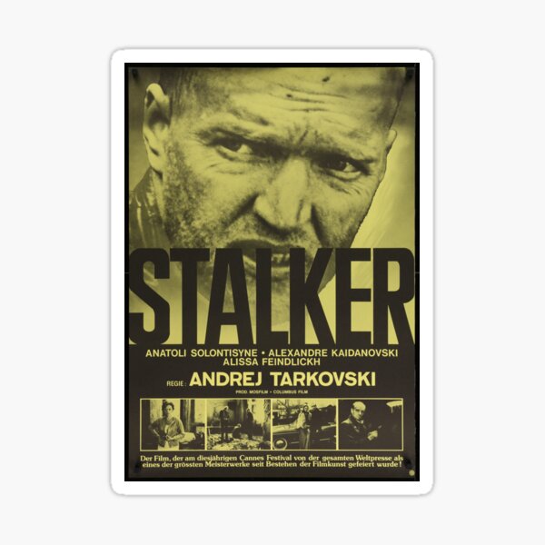 "Stalker poster" Sticker for Sale by Lekillingjoke | Redbubble