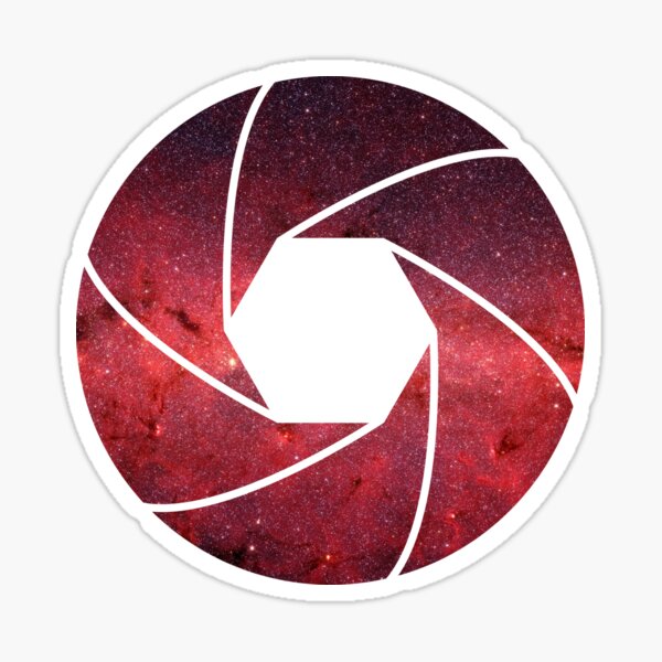 "Aperture Red Space" Sticker for Sale by goodbai | Redbubble