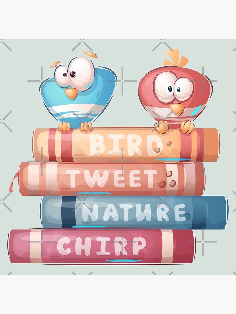 Póster «Pájaros inteligentes: impresión de dibujos animados lindo» de ...