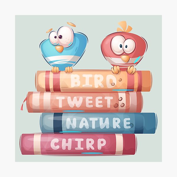 Impression photo « Clever Birds - Impression de dessin animé mignon ...