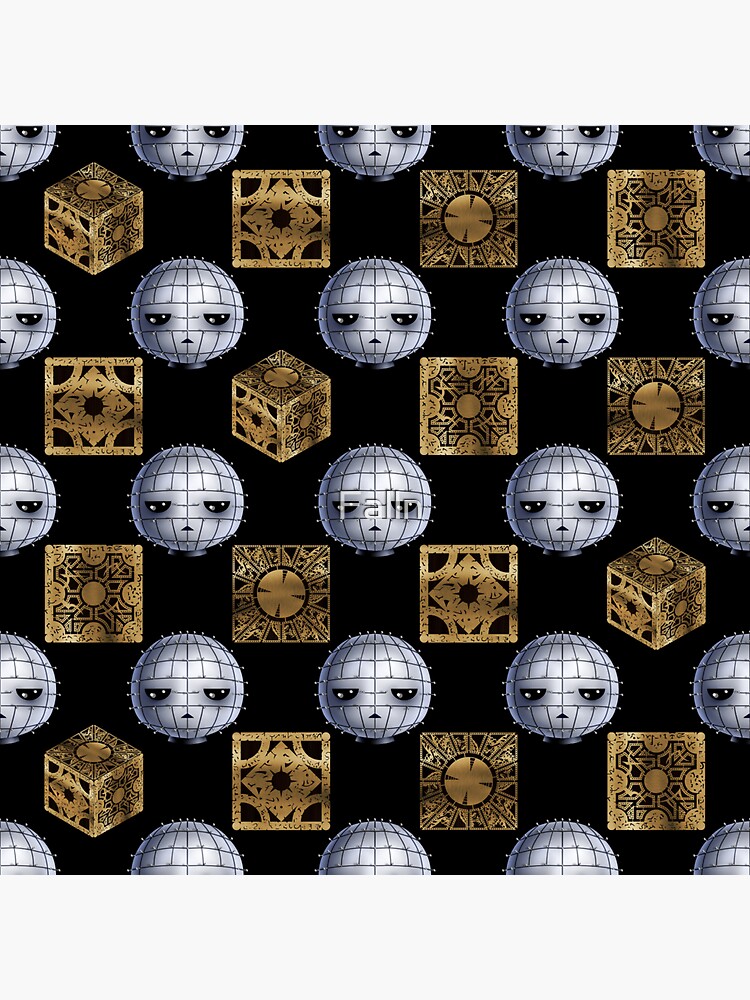 "Chibi Pinhead & Puzzle Boxes" Sticker by Falln | Redbubble