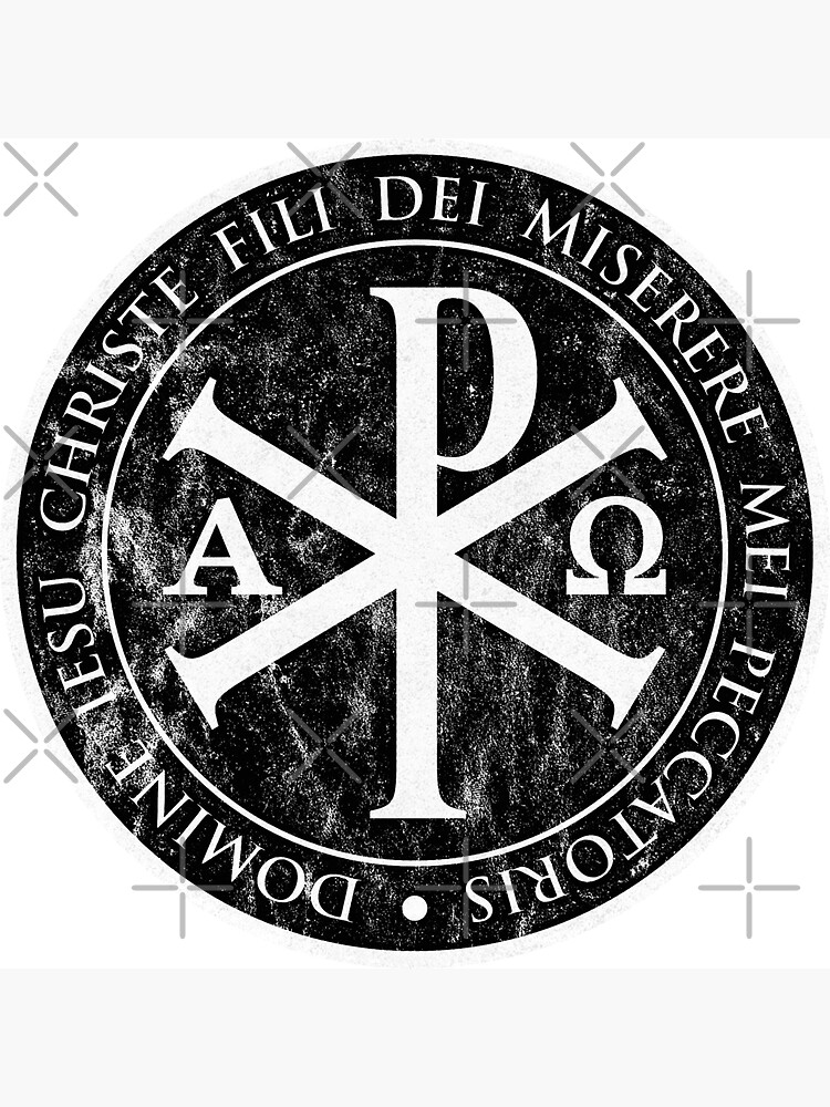 "chirho, chi rho, christogram, jesus, IESU, CHRISTE black, gifts for ...