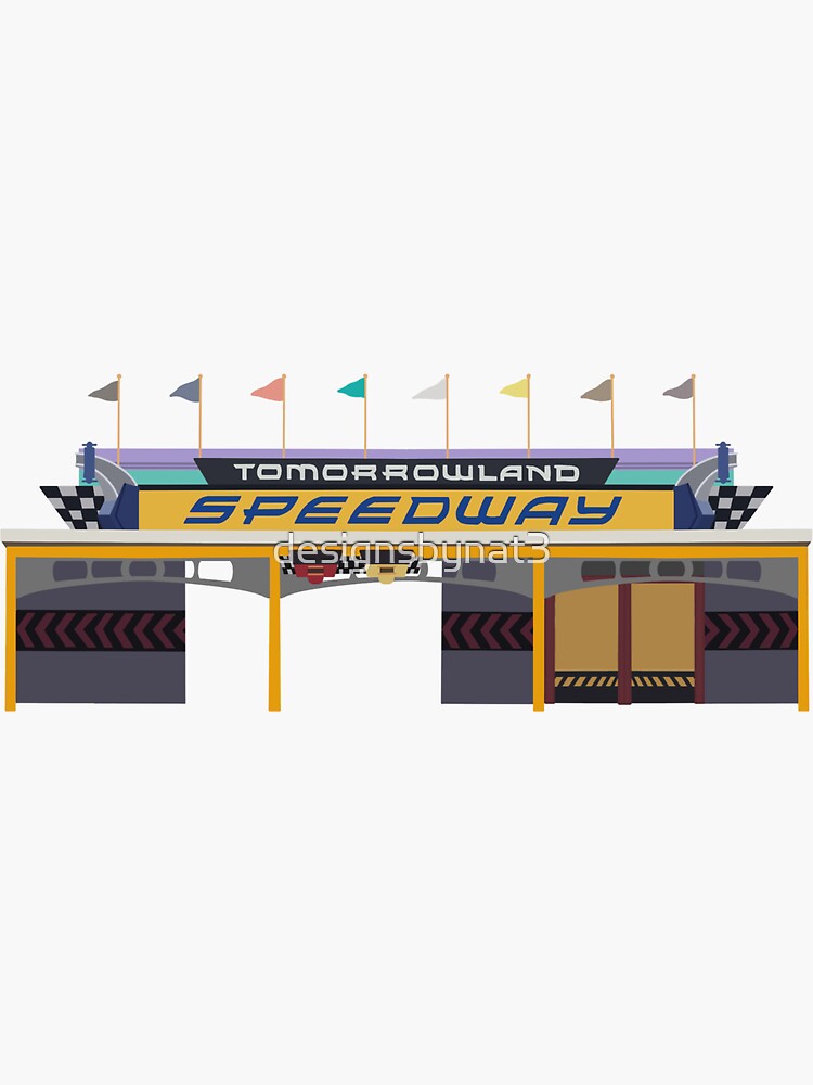 "Magic Kingdom Tomorrowland Speedway" Sticker for Sale by designsbynat3 ...