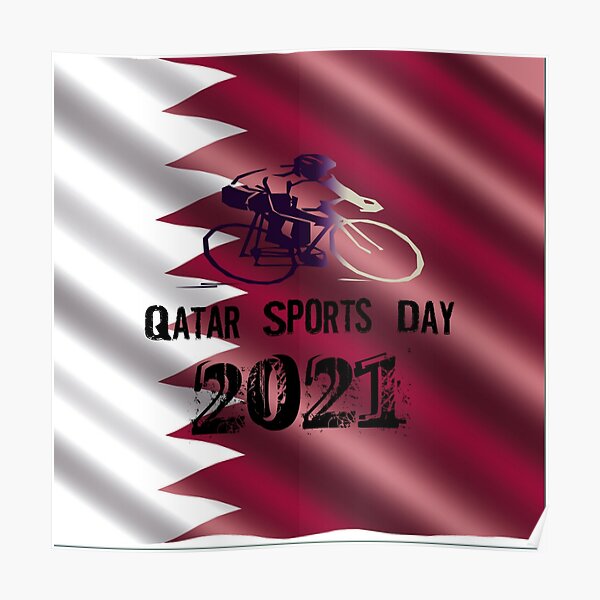 "Qatar Sports Day" Poster by Minubehune | Redbubble