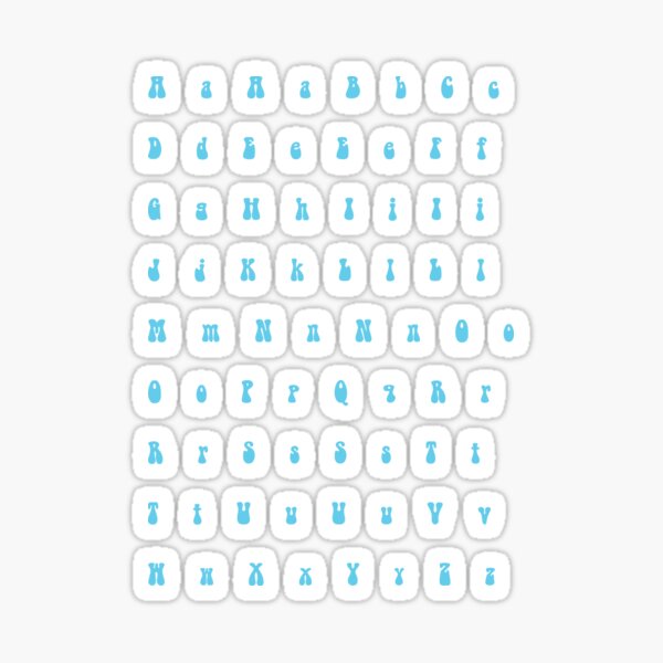 "Blue Letters Alphabet pack - stickers" Sticker for Sale by mayapl ...