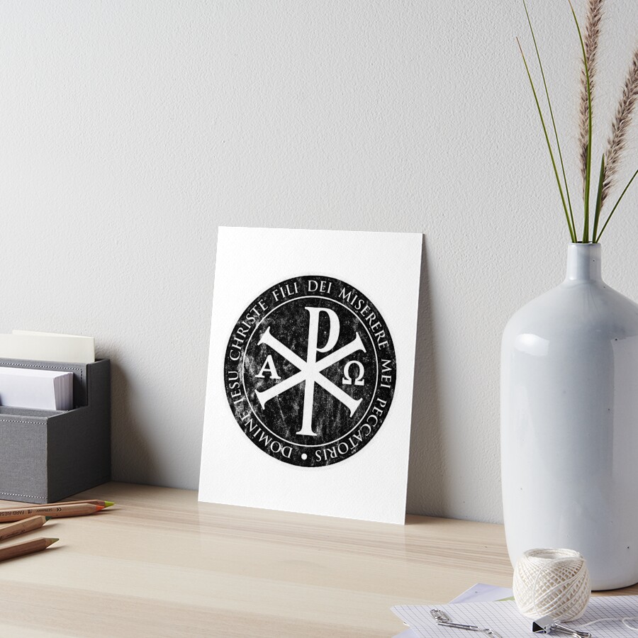 "chirho, chi rho, christogram, jesus, IESU, CHRISTE black, gifts for ...