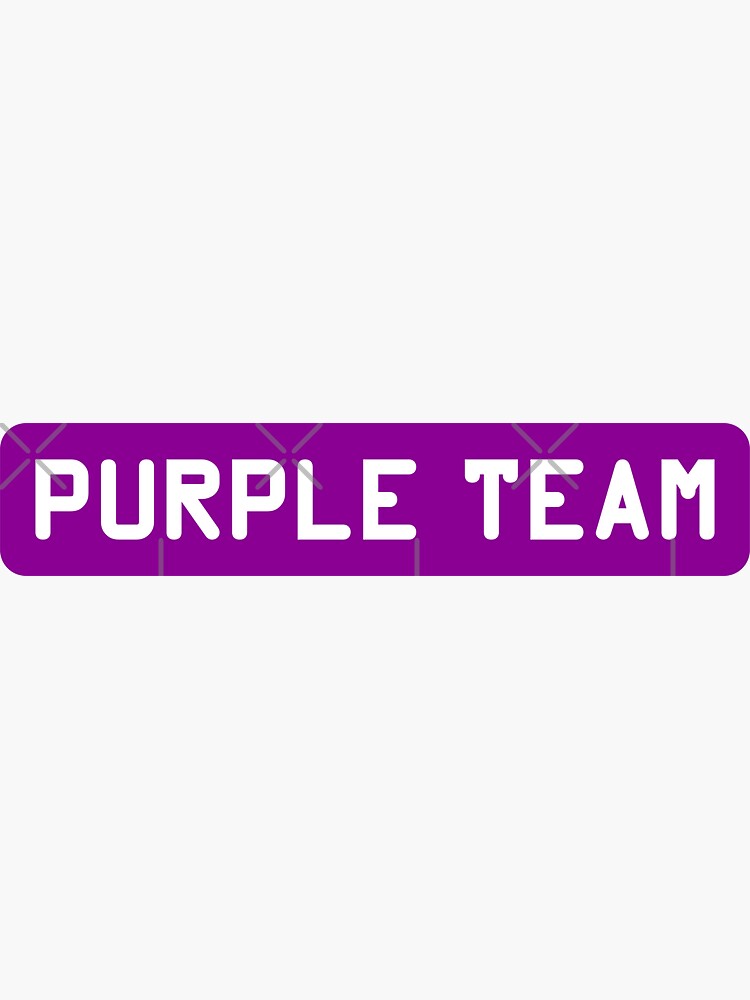 "Purple Team" Sticker for Sale by adidabu | Redbubble